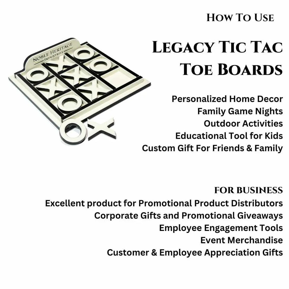 Tic Tac Toe Board | Legacy Board Games |Noble Heritage Industries